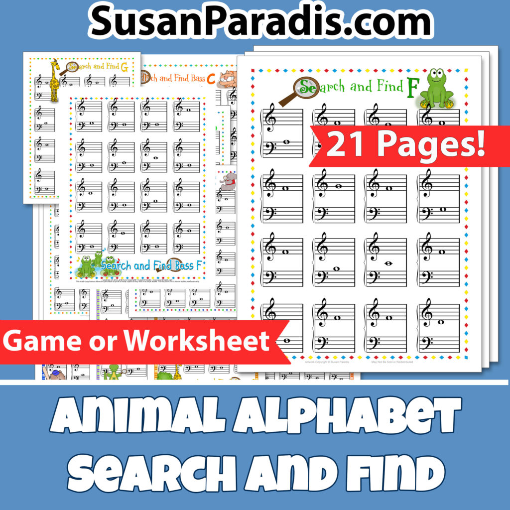 Animal Alphabet Search and Find Bundle - Susan Paradis Piano Teaching ...