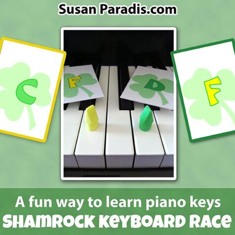 Shamrock Keyboard Race - Susan Paradis Piano Teaching Resources